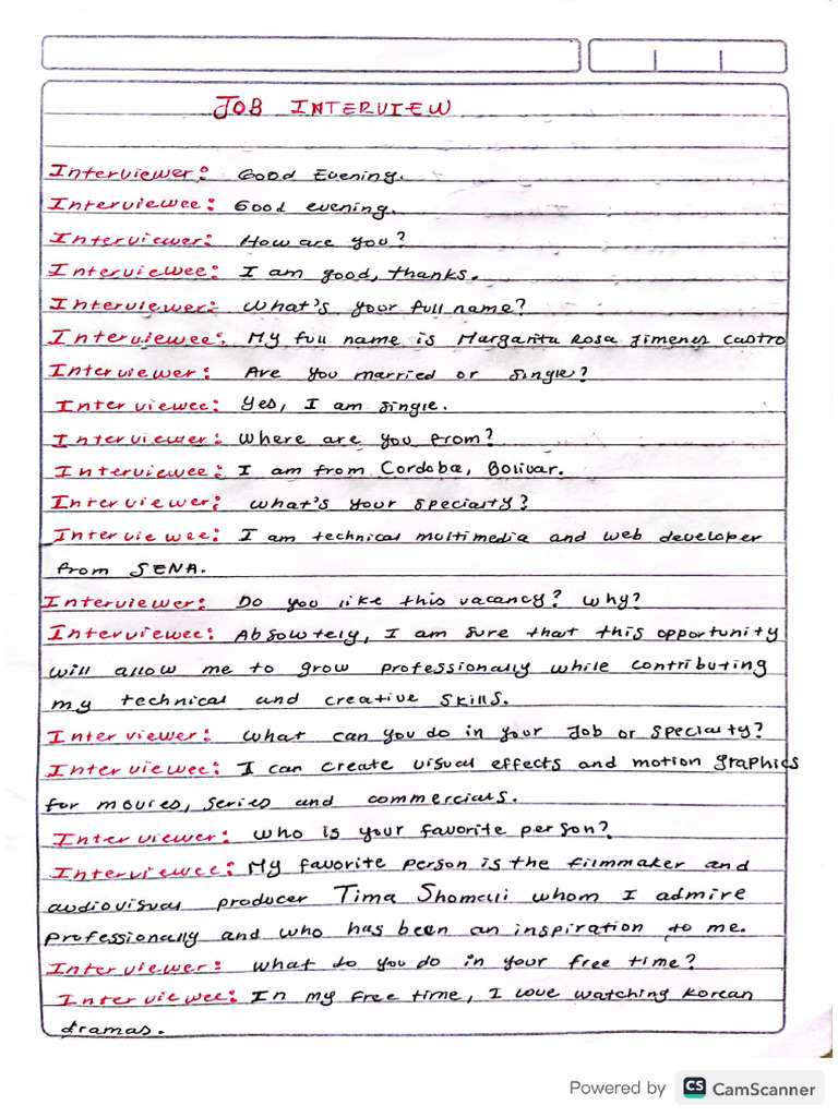 Job Interview | PDF