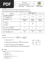 Composition Maths 4ème 2024-2025 | PDF
