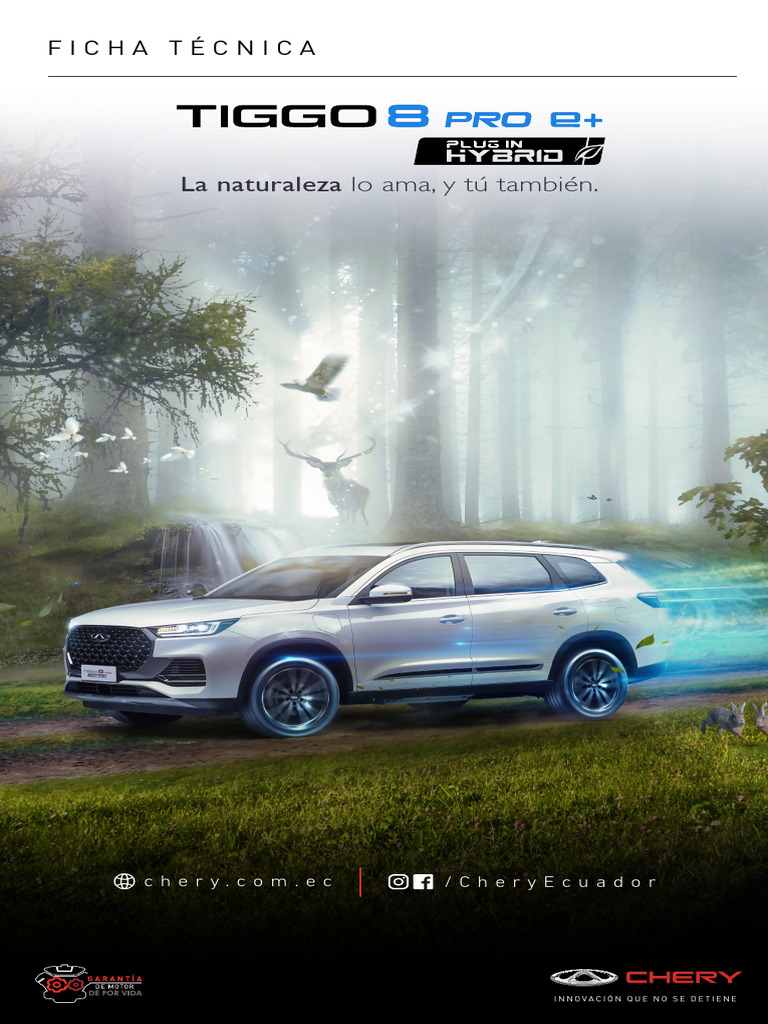 Ficha Tecnica Web Chery T8 PPRO PHEV | PDF | Enchufe híbrido | Vehículo híbrido