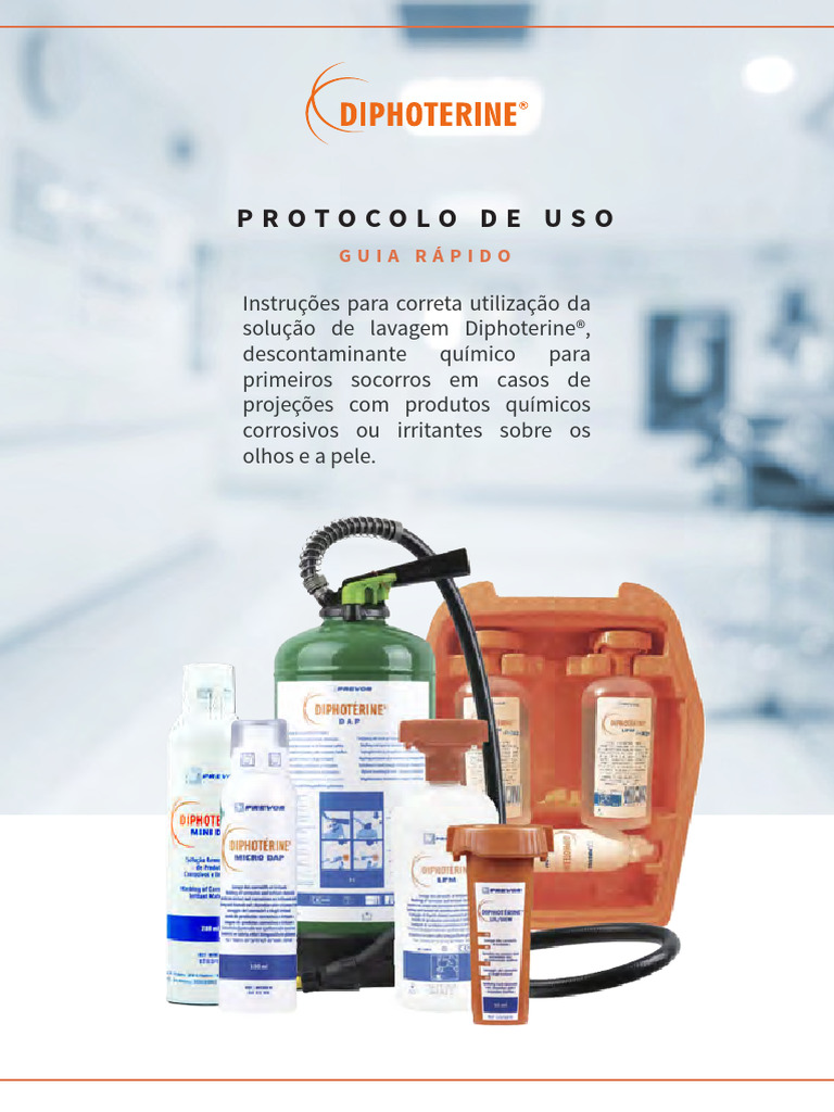 Cartilha Protocolo de Uso Diphoterine 08.08.17 - Reduzido | PDF | Química | Corrosão