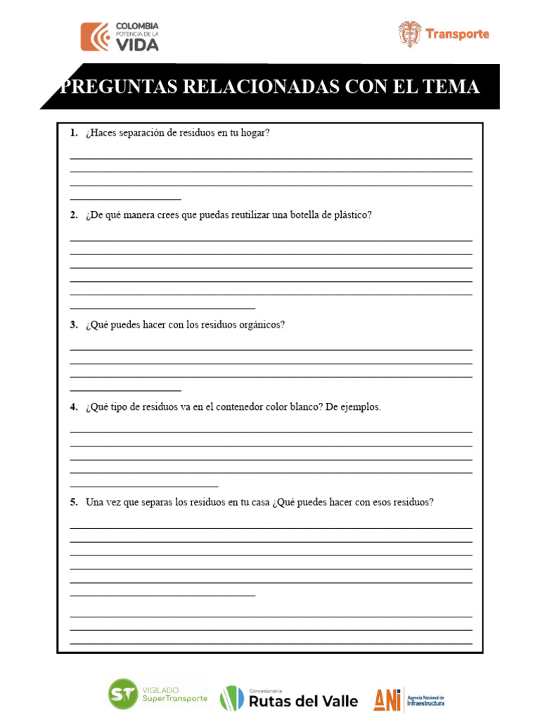 Cuestionario - Residuos Sol | PDF