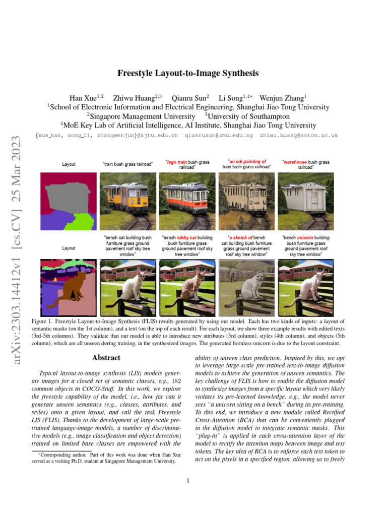 Freestyle Layout-to-Image Synthesis | PDF