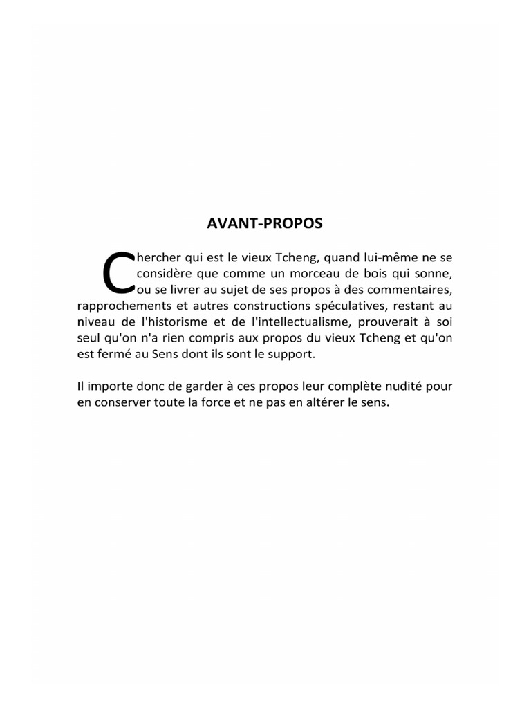 Les Propos Du Vieux Tcheng | PDF