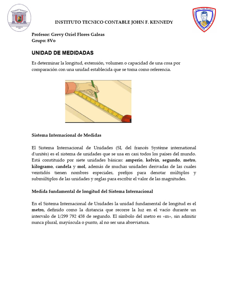 Guia Sistema de Medicion | PDF | Sistema Internacional de Unidades ...