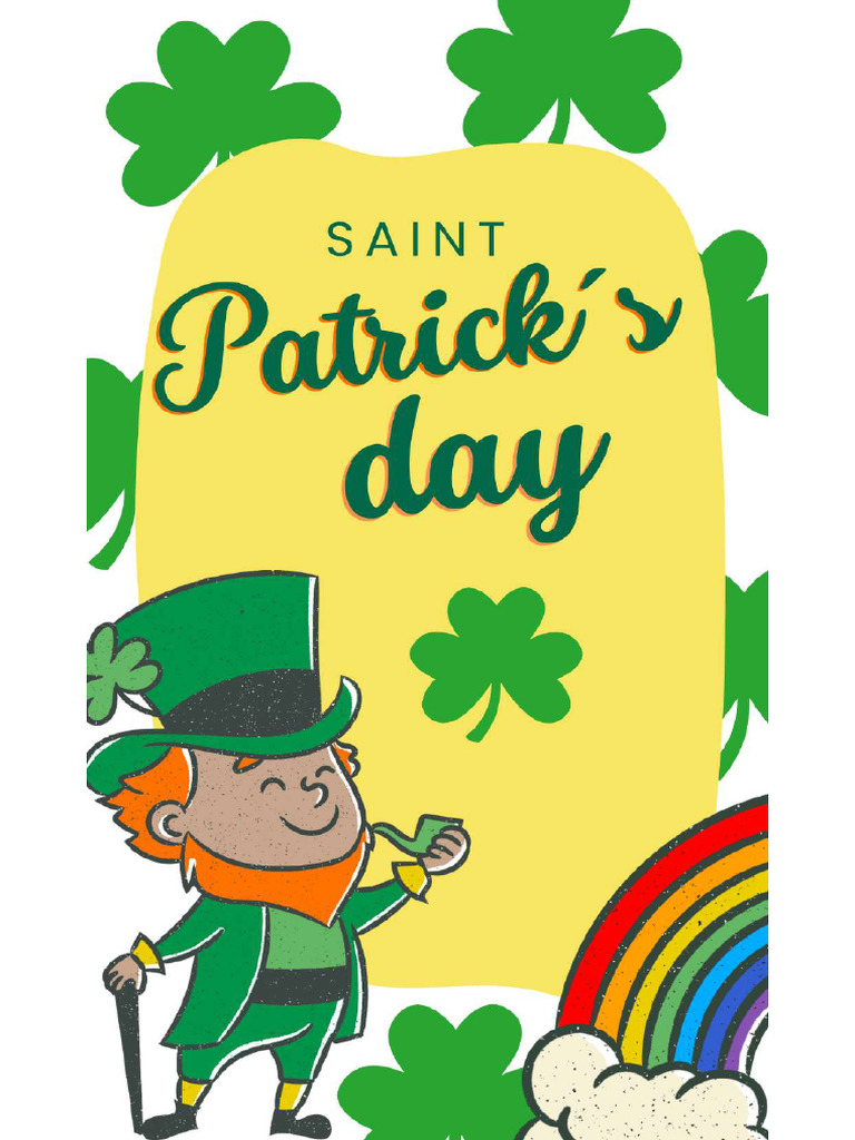 Tu Historia Feliz Día de San Patricio Infantil Verde | PDF
