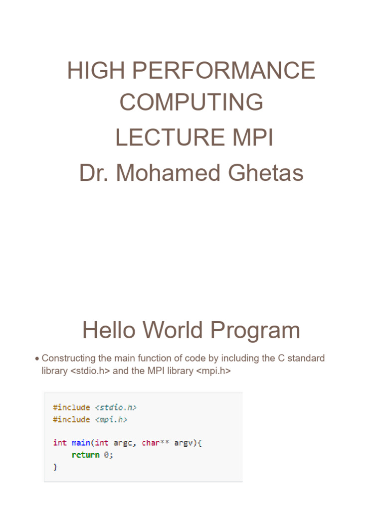 Lecture07 Mpi By Example Pdf Message Passing Interface Process 4481