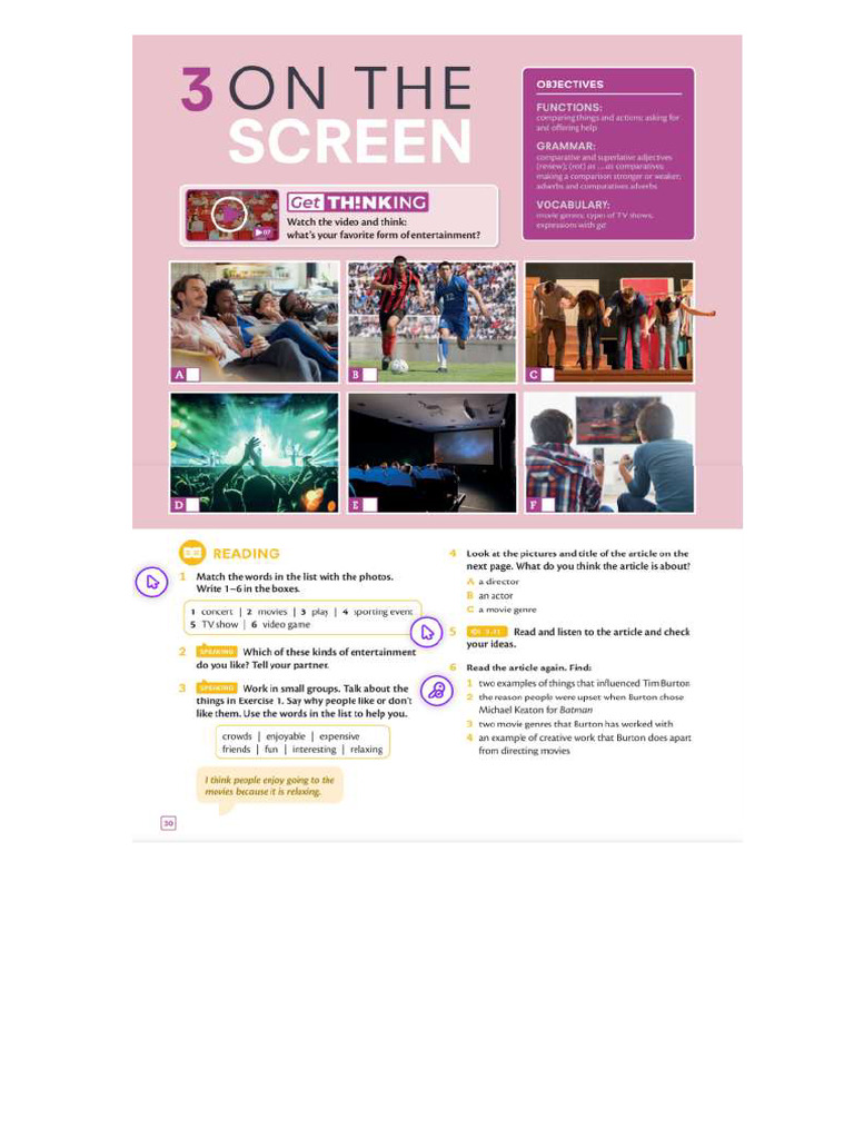 Unit 3 On The Screen | PDF