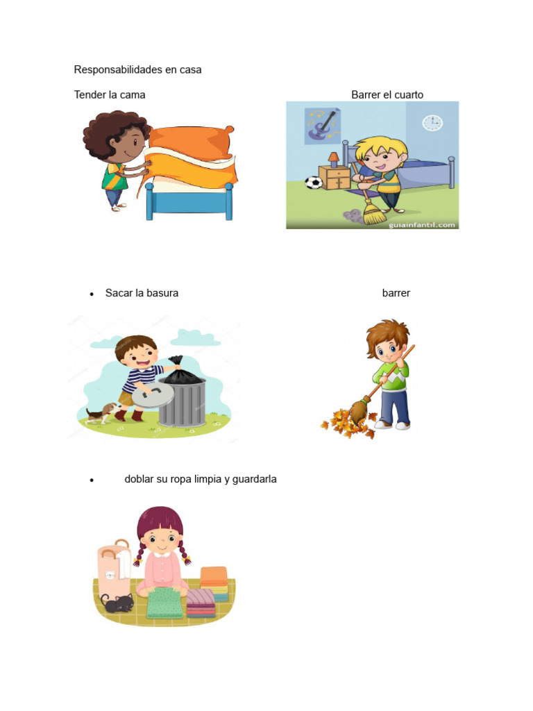 Responsabilidades en Casa | PDF