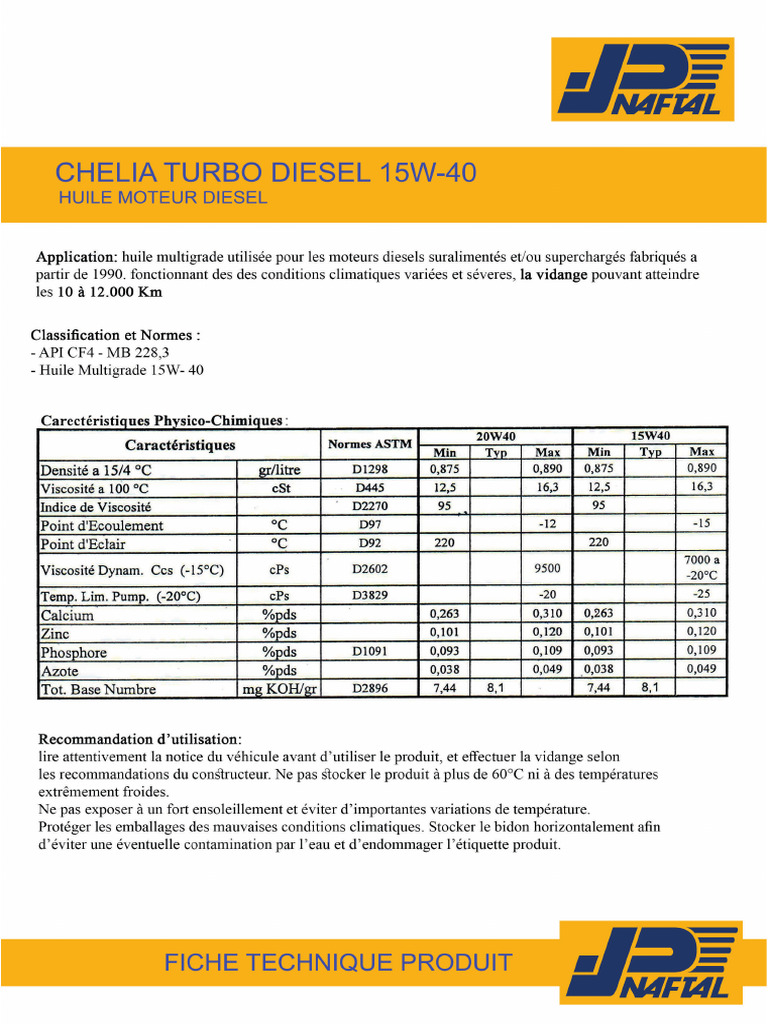 CHELIA-TURBO-DIESEL-15W-40 | PDF