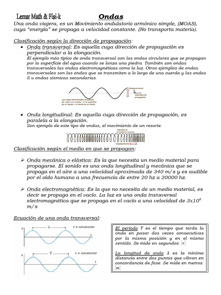 Ondas | PDF | Sonido | Olas