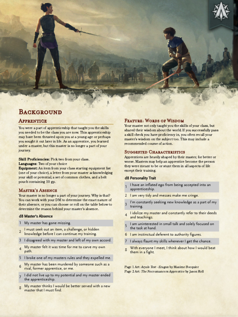 Apprentice (Background) | PDF | Apprenticeship