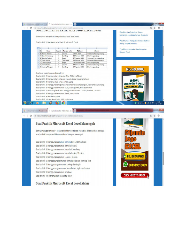 Langkah Microsof Excel | PDF