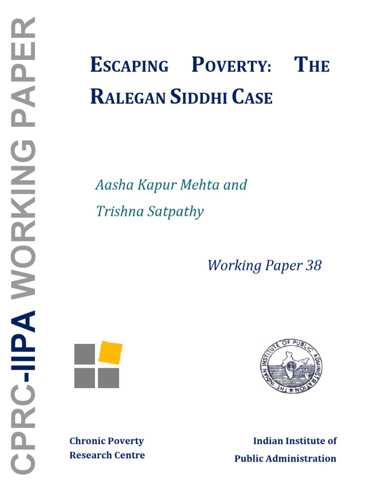 Escaping Poverty Ralegan Siddhi Case | PDF | Poverty | Poverty ...