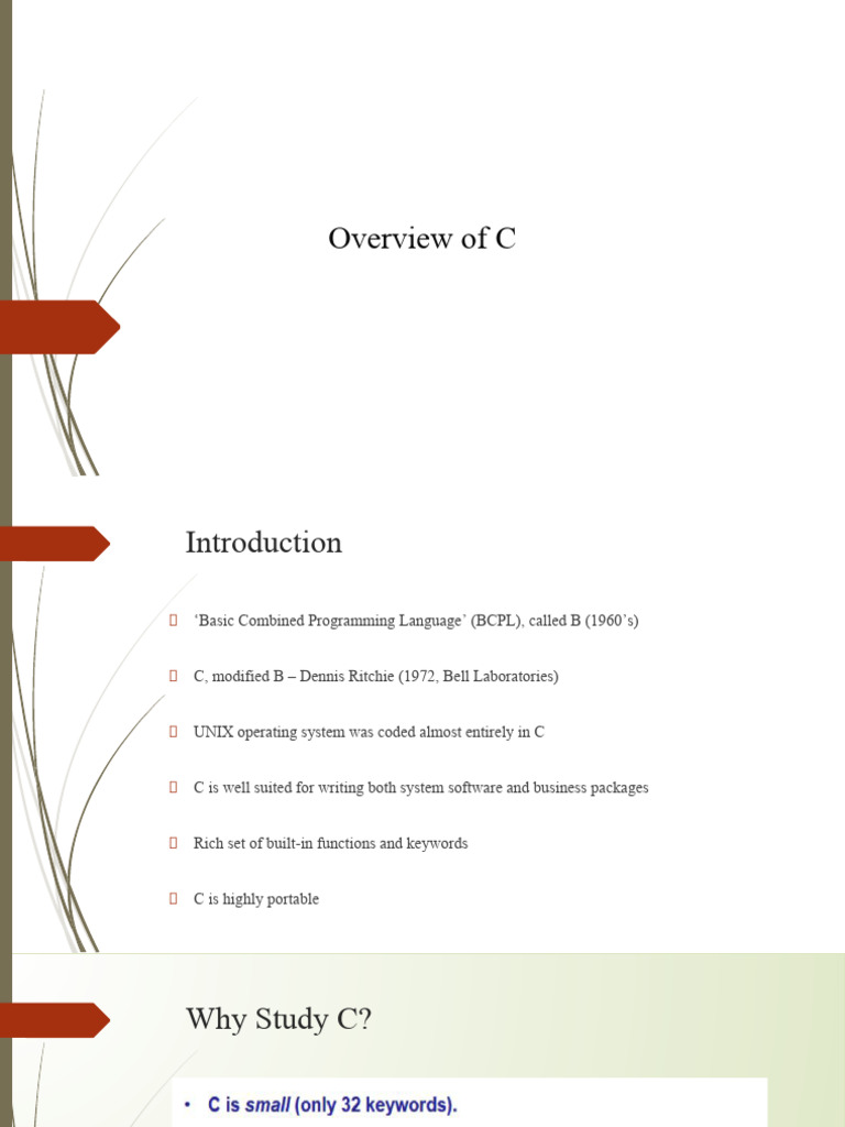 2.overview of C | PDF | Computer Program | Programming