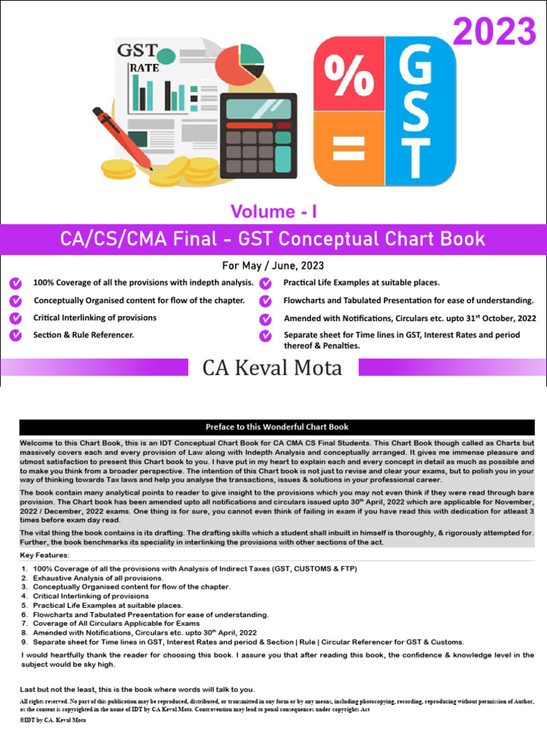 GST Chart Book M 23 J 23 | PDF | Taxes | Value Added Tax