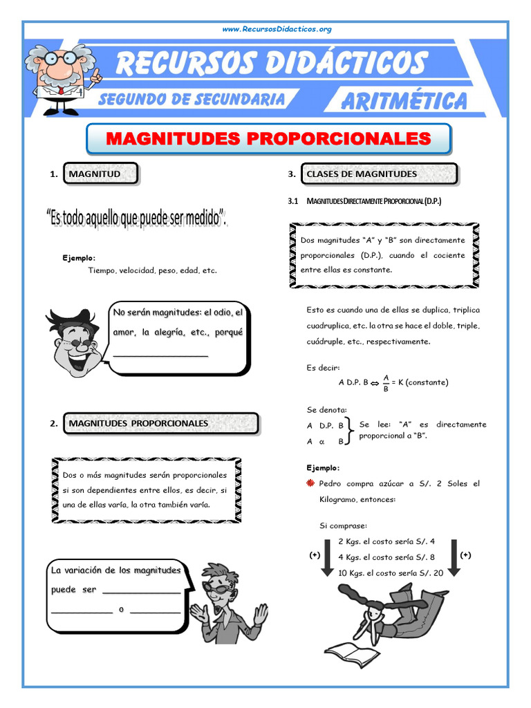 Magnitudes Proporcionales: Guía Básica | PDF