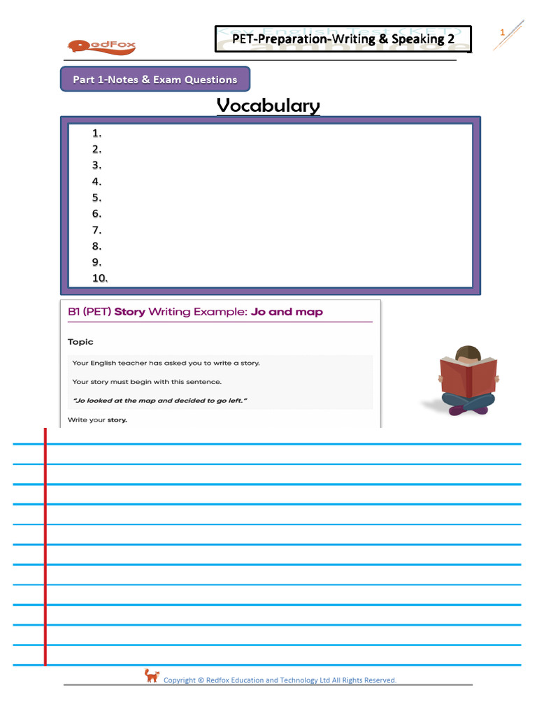 PET Preparation-Writing & Speaking - Worksheet | PDF | Business Law ...