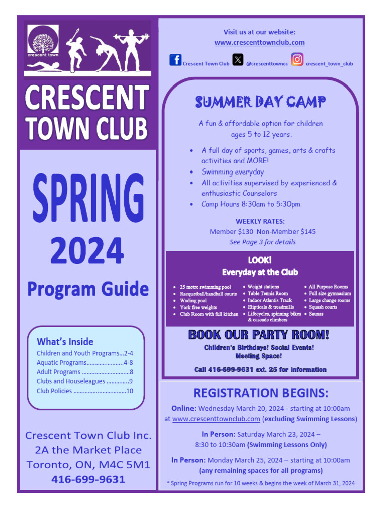 Spring 2024 Program Guide - Final | PDF | Swimming | Leisure Activities