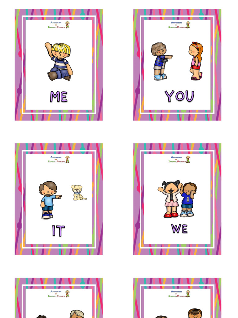 Pronombres Personales Bingo Card - Free Word Template