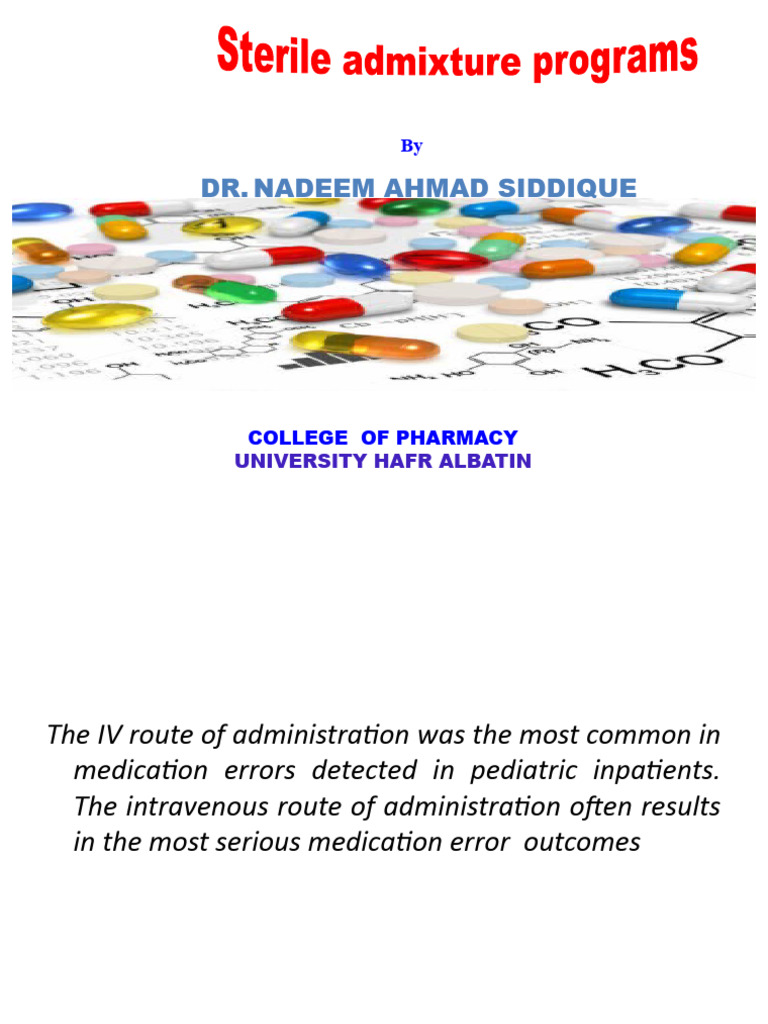 Week-10 - Sterile Admixture Programs | PDF | Sterilization ...