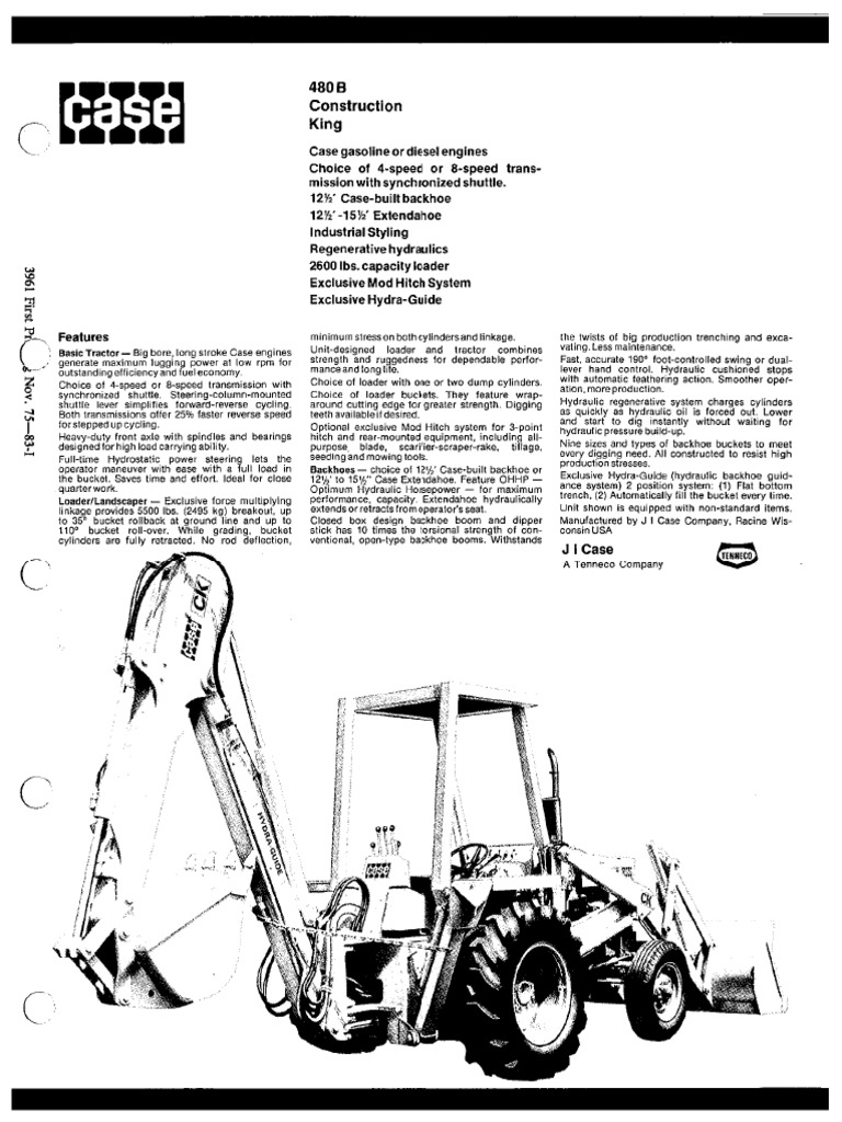 Case 480b Manual | PDF