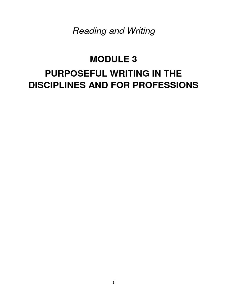 Q4 Week 7 8 Lesson 6 7 RWS11 - q4 - Mod7 - Purposeful Writing in The ...