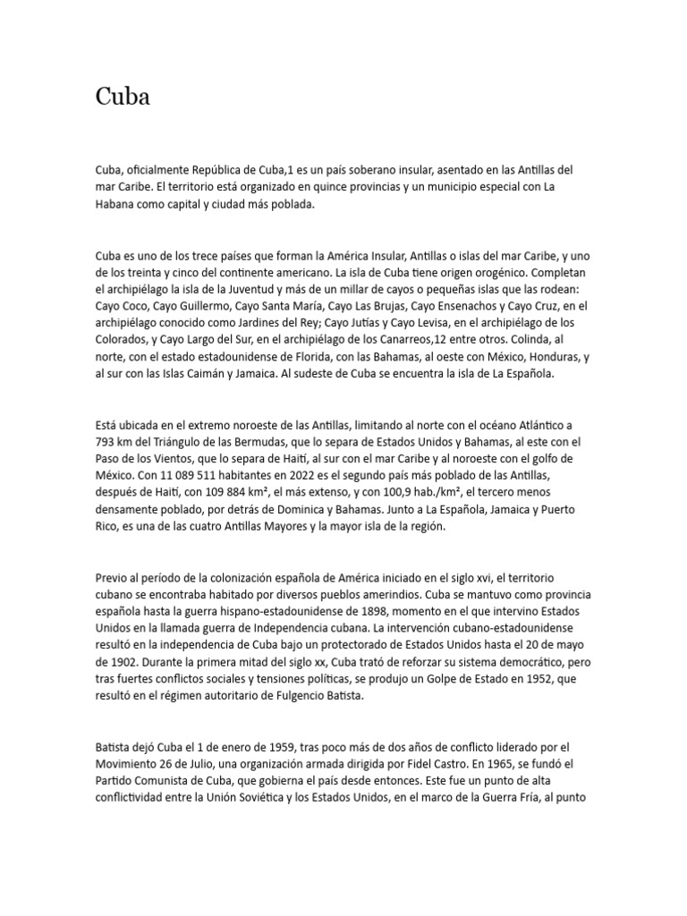 Cuba | PDF | Cuba | Antillas