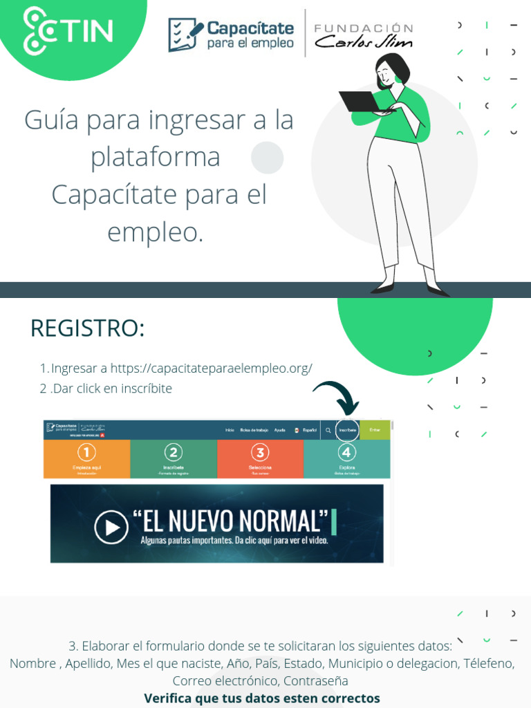 Guía para registrarse en Capacítate | PDF | Crecimiento personal y ...