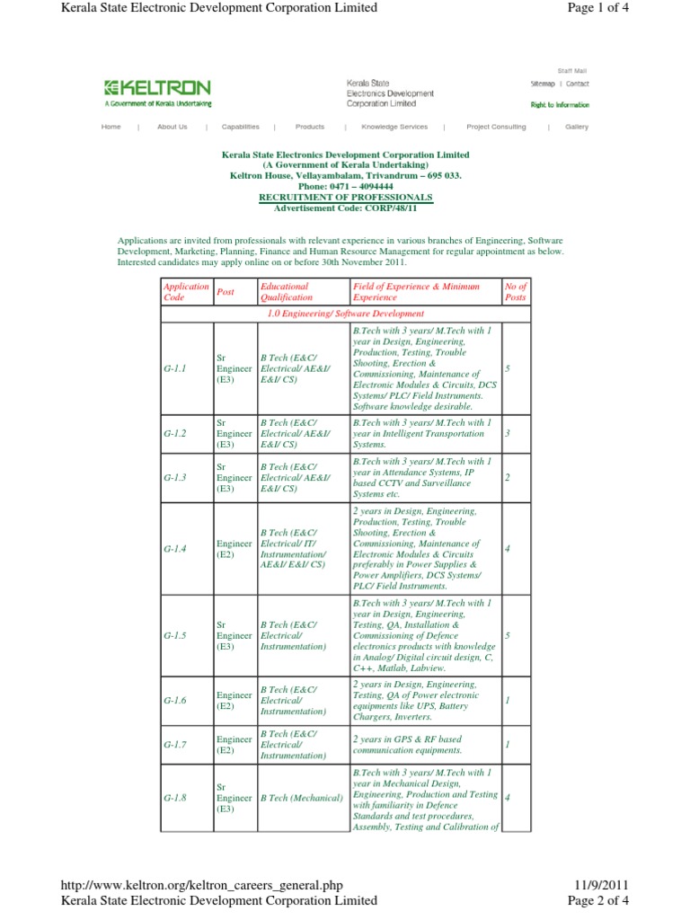 Keltron Careers General | PDF | Instrumentation | Human Resource Management
