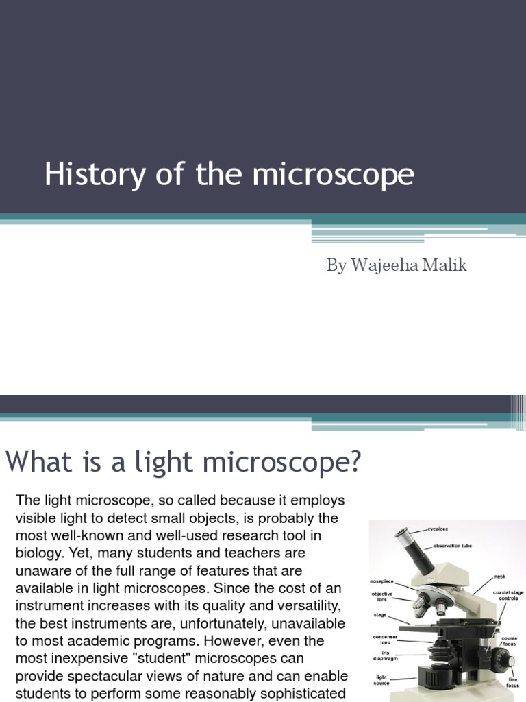 History of The Microscope | Download Free PDF | Microscope ...