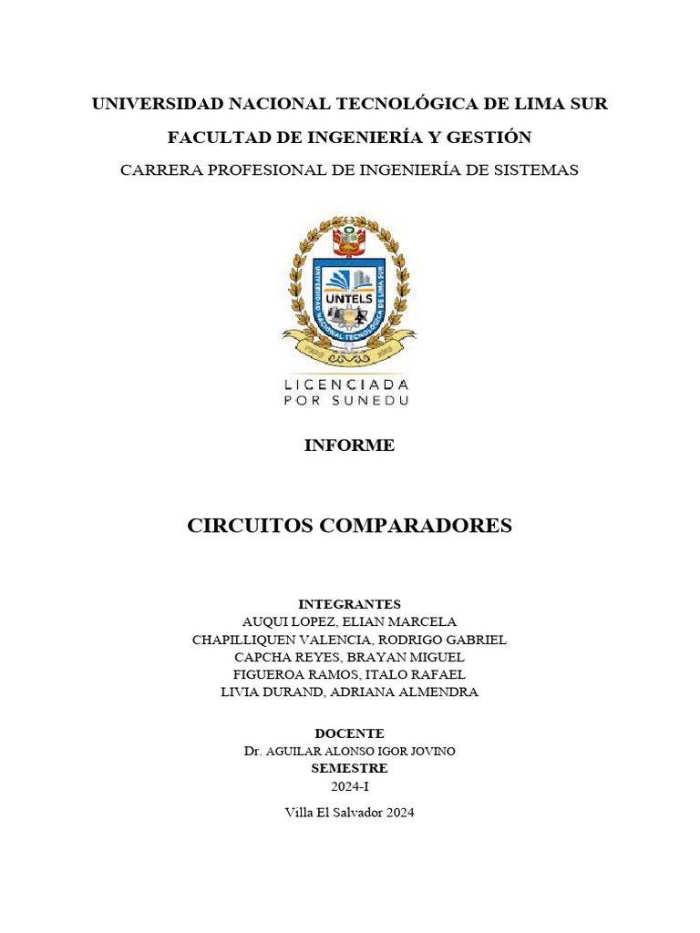 Circuitos Comparadores: Tipos y Diseño | PDF | Amplificador operacional ...