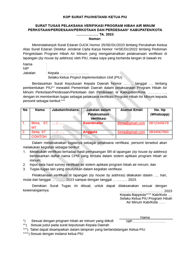 Contoh Surat Tugas Terlengkap untuk Berbagai Urusan