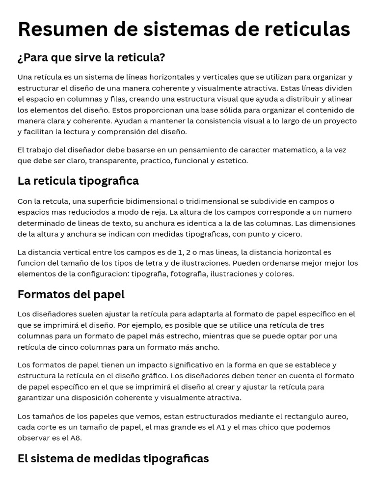 Guía de Sistemas de Retículas y Tipografía | PDF | Imprenta | Tipografía