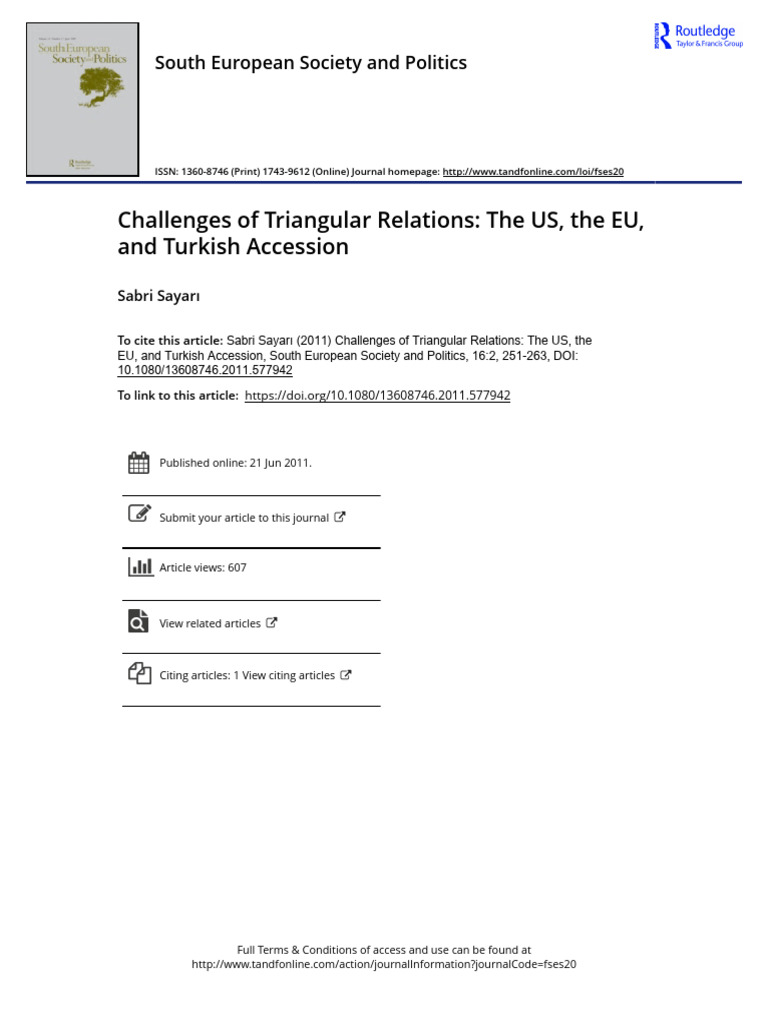 TFP - Week 9 - Challenges of Triangular Relations | PDF | Enlargement ...