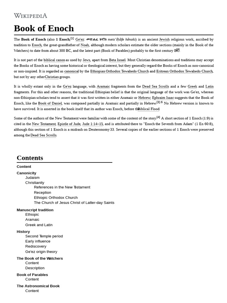 Book of Enoch | PDF | Book Of Enoch | Biblical Canon
