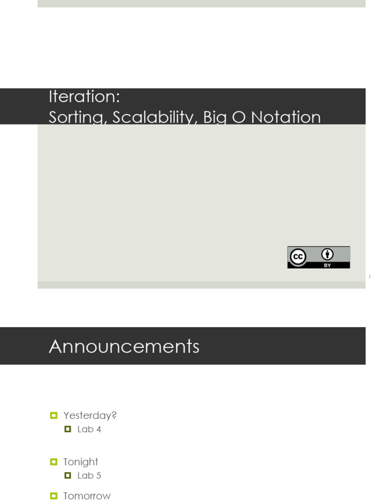 Lec08 Sort Scale | PDF | Algorithms | Algorithms And Data Structures