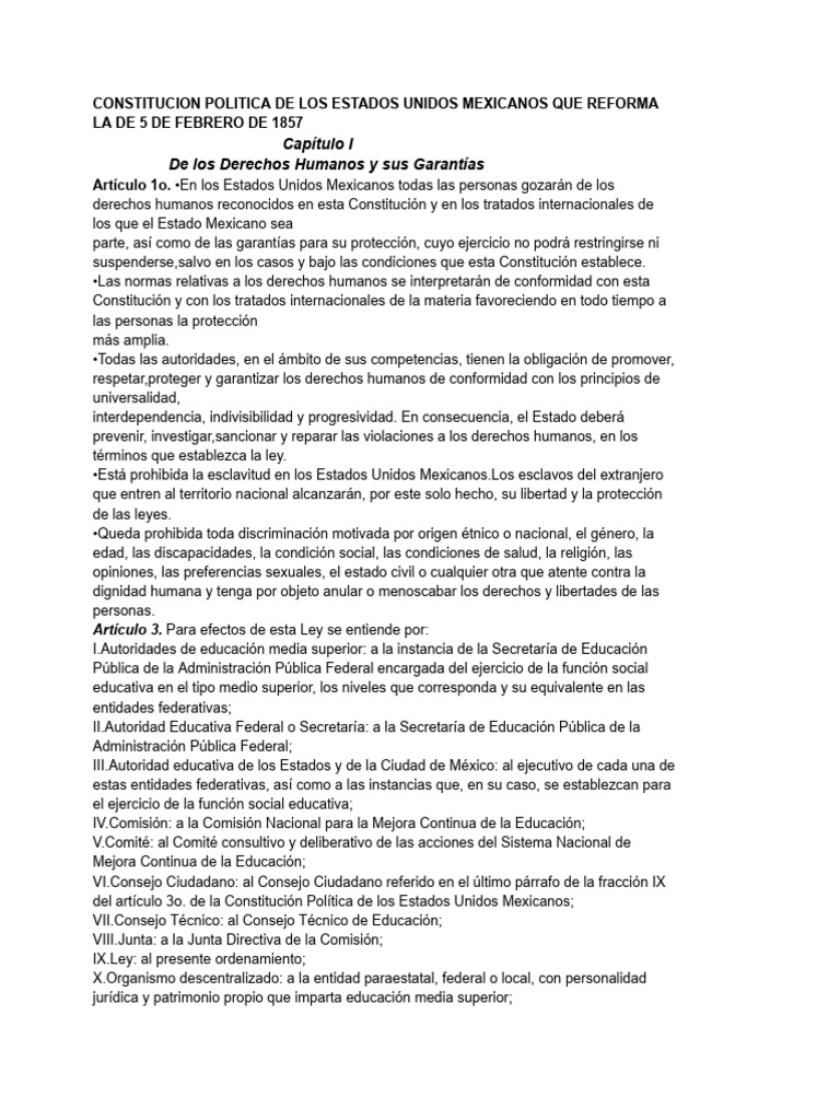 Artículo 1 y 3 | PDF | Derechos humanos | México