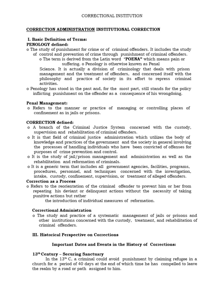 Correction Administration | Download Free PDF | Prison | Punishments