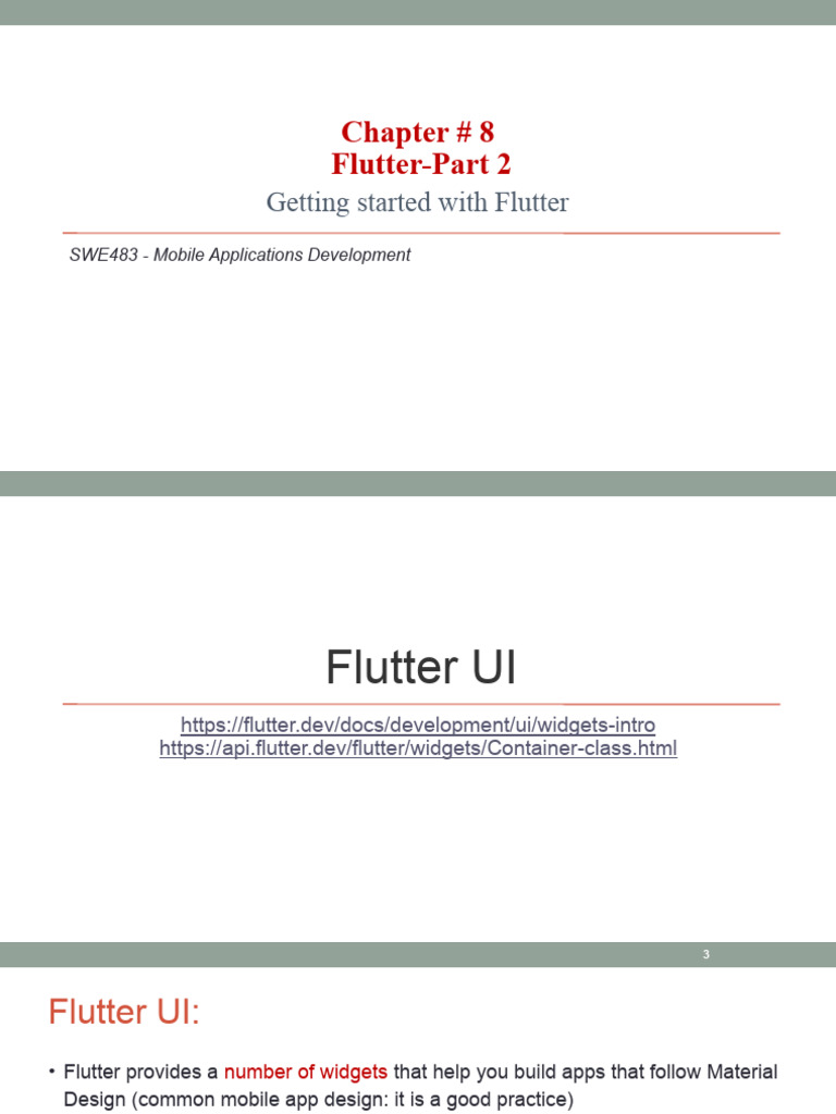 Ch8 Introduction To Flutter Part 2updated Pdf Page Layout Method Computer Programming