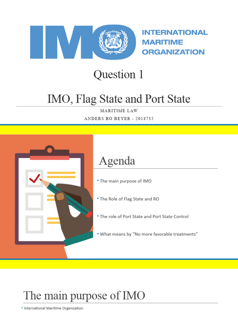 Question 1 - IMO, Flag State, Port State | PDF