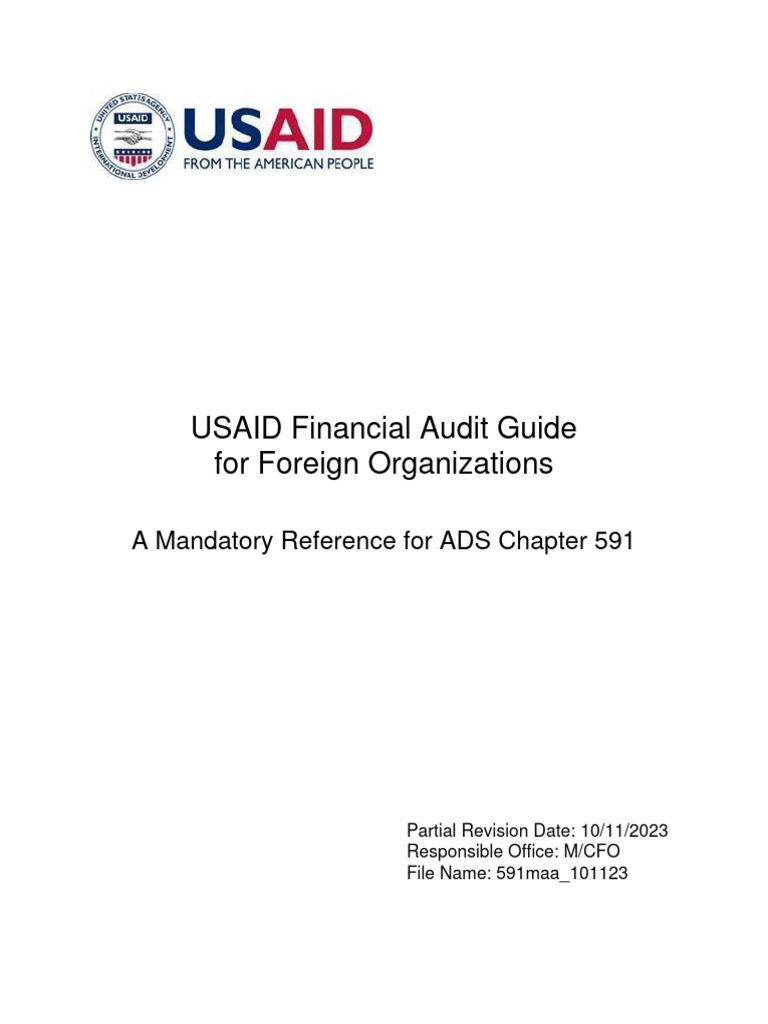 USAID Financial Audit Guide For Foreign Organizations A Mandatory ...