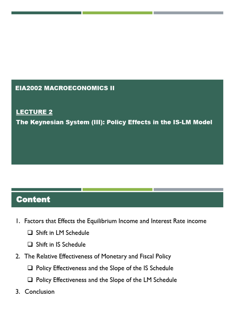 Topic 5 - Policy Effectiveness in Keynesian System | PDF | Crowding Out ...