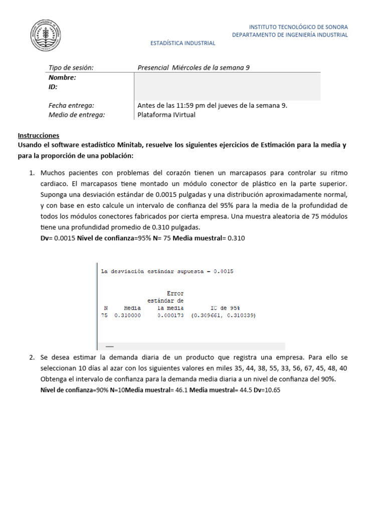 Estimación de Intervalos de Confianza | PDF | Intervalo de confianza