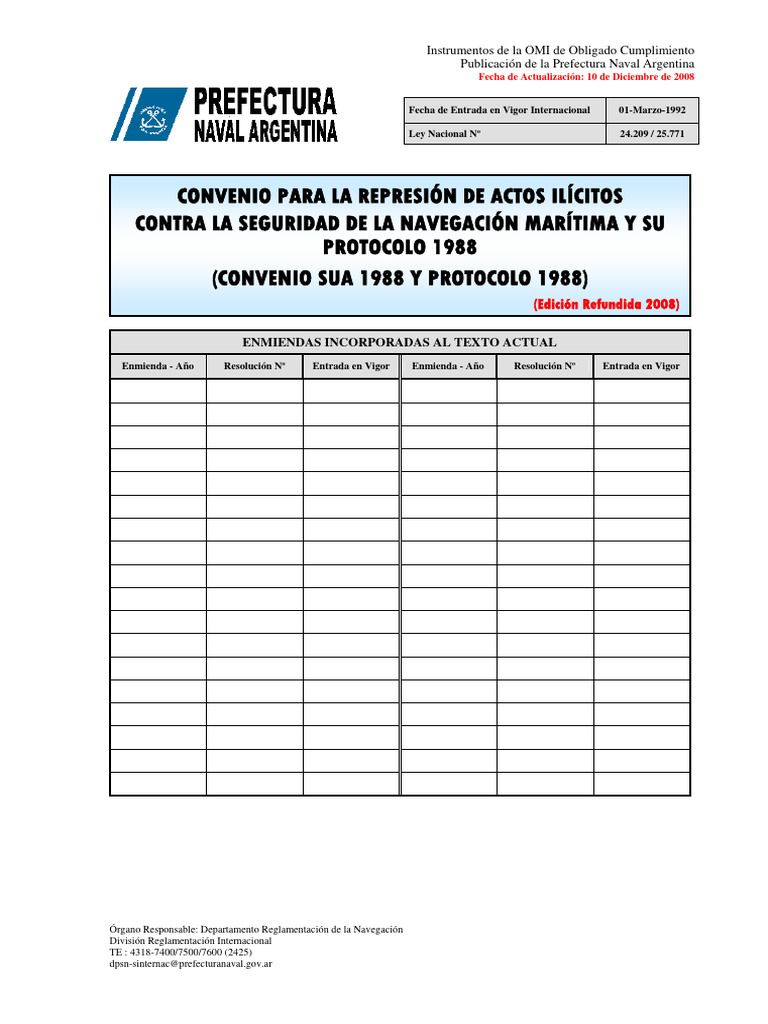 Convenio SUA 1988: Seguridad Marítima | PDF | Tratado | Extradición