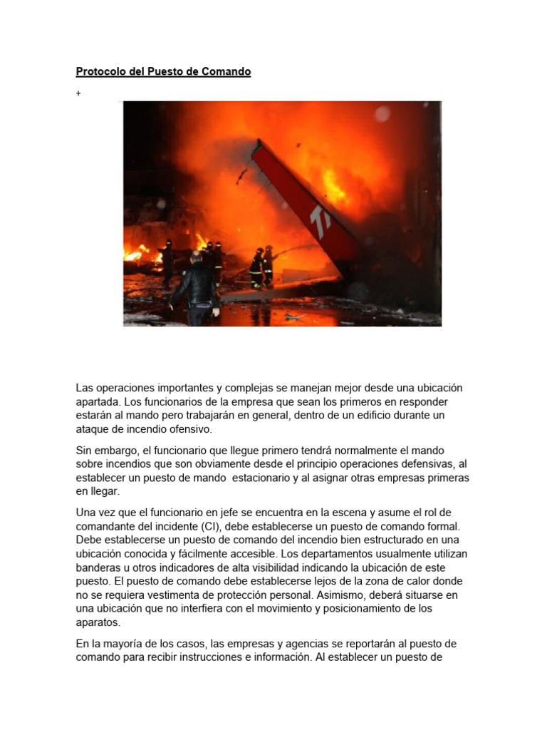 Protocolo Del Puesto de Comando | PDF