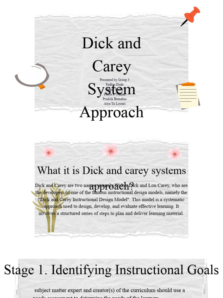 Dick and Carey System Approach | Download Free PDF | Instructional ...