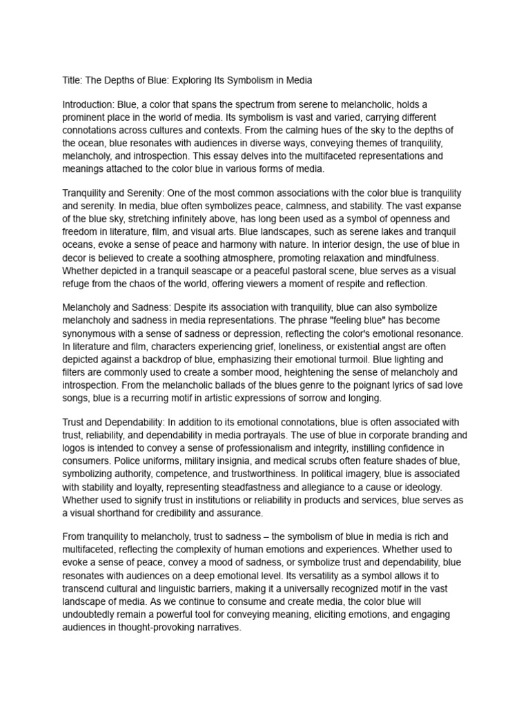 Green Essay | PDF | Color | Symbols