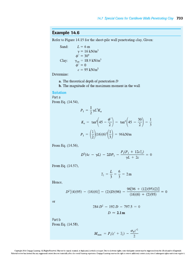 Sheetpile (Principles of Foundation Engineering-Braja M Das) 1 | PDF