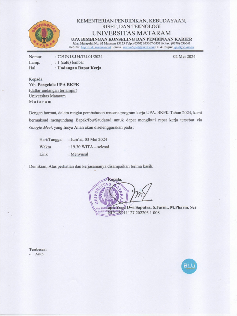 Undangan RAKER | PDF