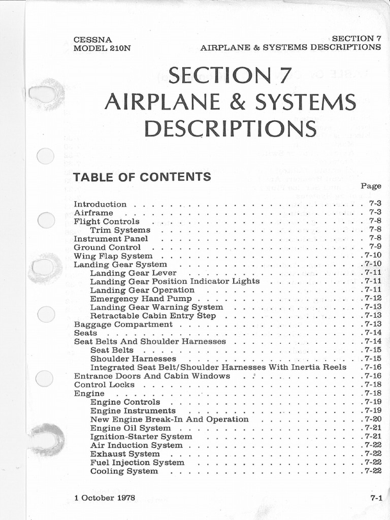 8.pilots Operating Handbook - Airplane and Systems Description | PDF